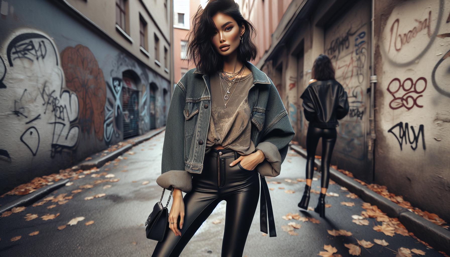 How To Wear Fake Leather Leggings: Edgy Style Guide » SecondToNaked.com